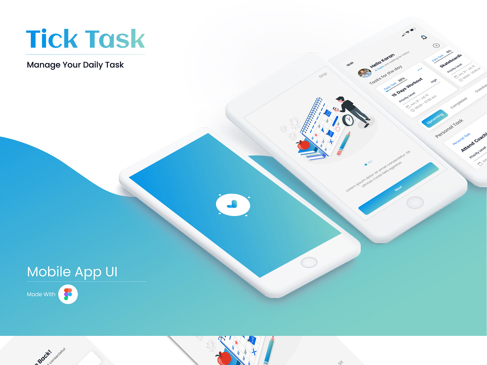 Mobile App UI Tick Task by Karan Godara on Dribbble