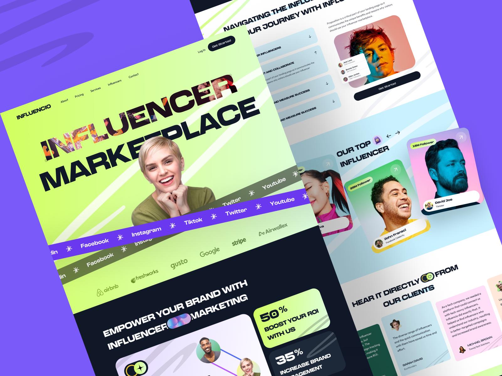 Influencer Marketplace Landing Page UI by Design Monks - UX UI | Web Design | Web & Mobile App ...
