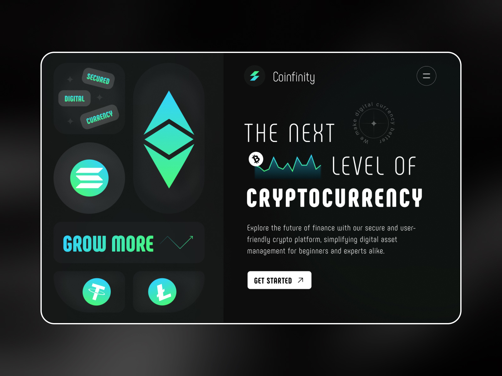 Coinfinity - Crypto Exchange Platform (Header Exploration) by Yash Modi ...