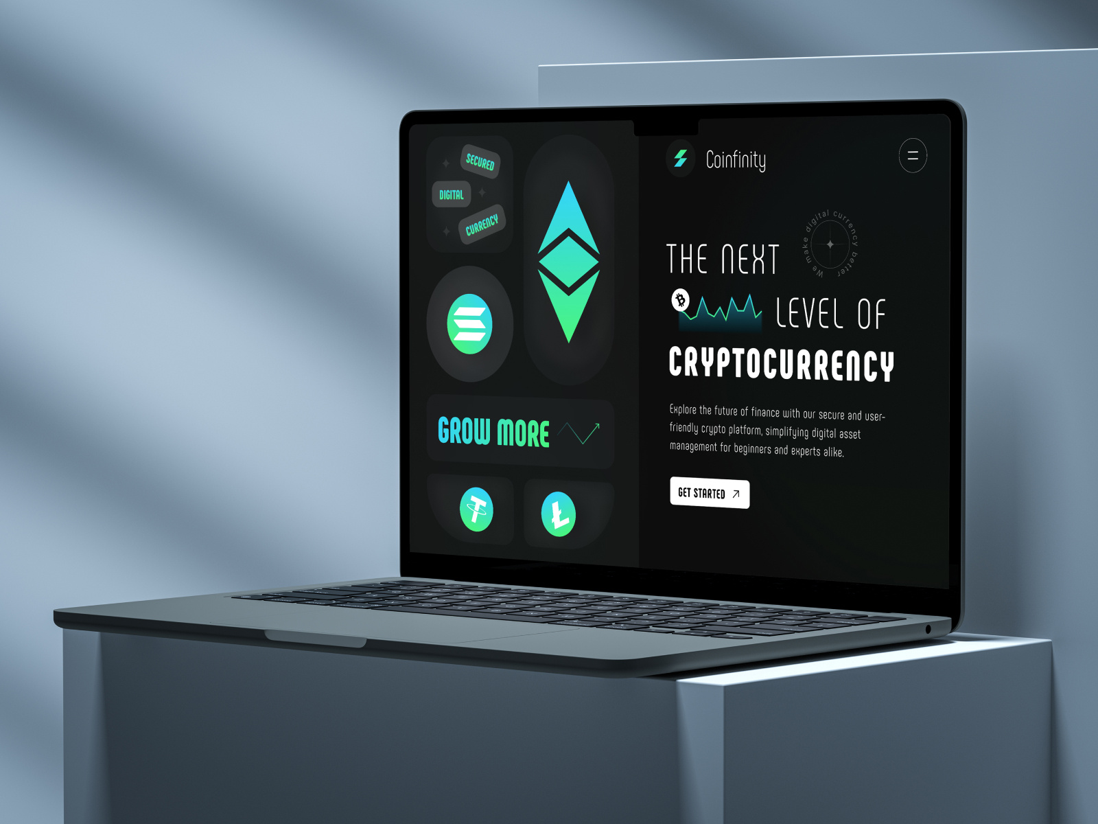 Coinfinity - Crypto Exchange Platform (Header Exploration) by Yash Modi on Dribbble