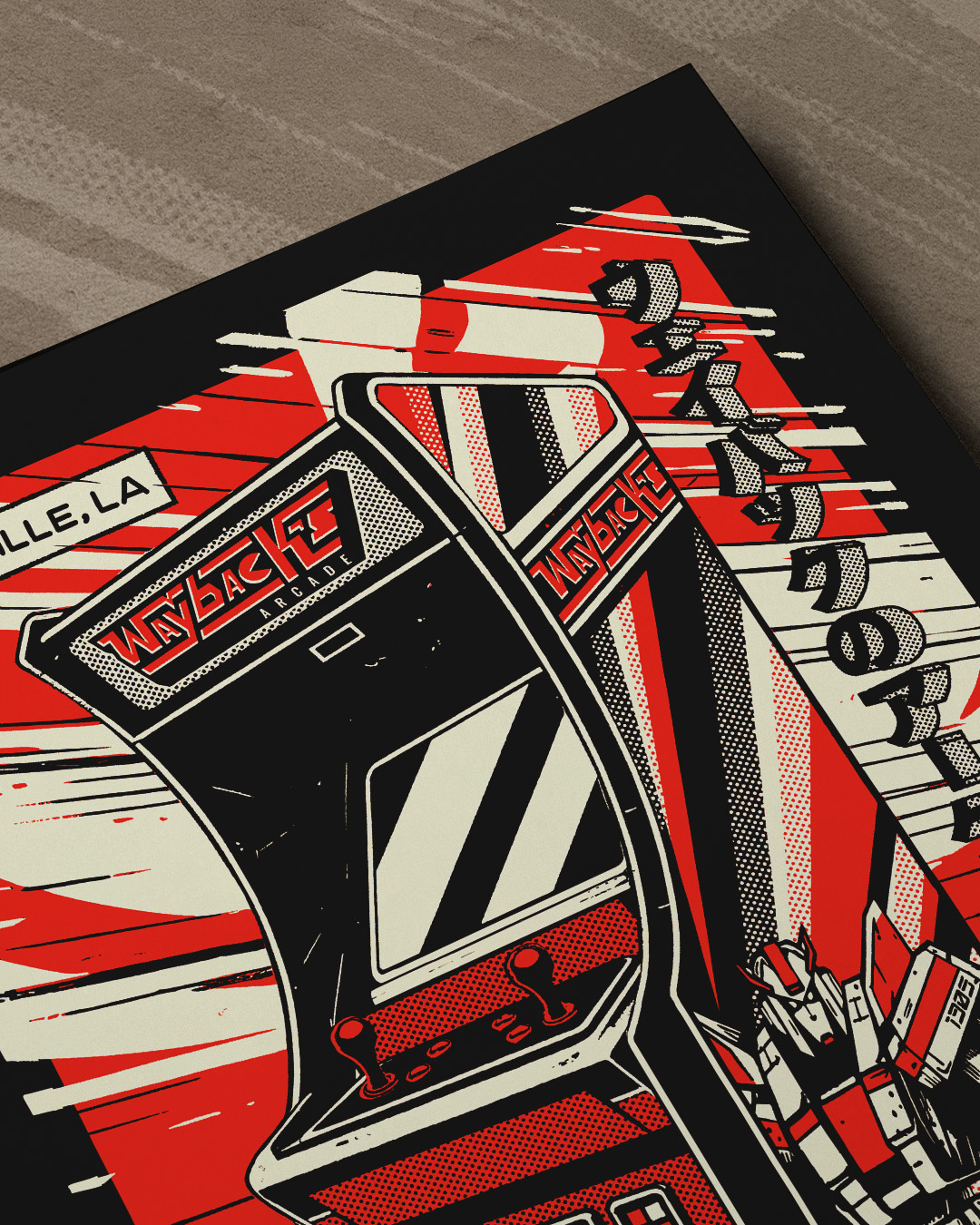 Wayback's Arcade Illustrated Poster by Chase Dyess on Dribbble