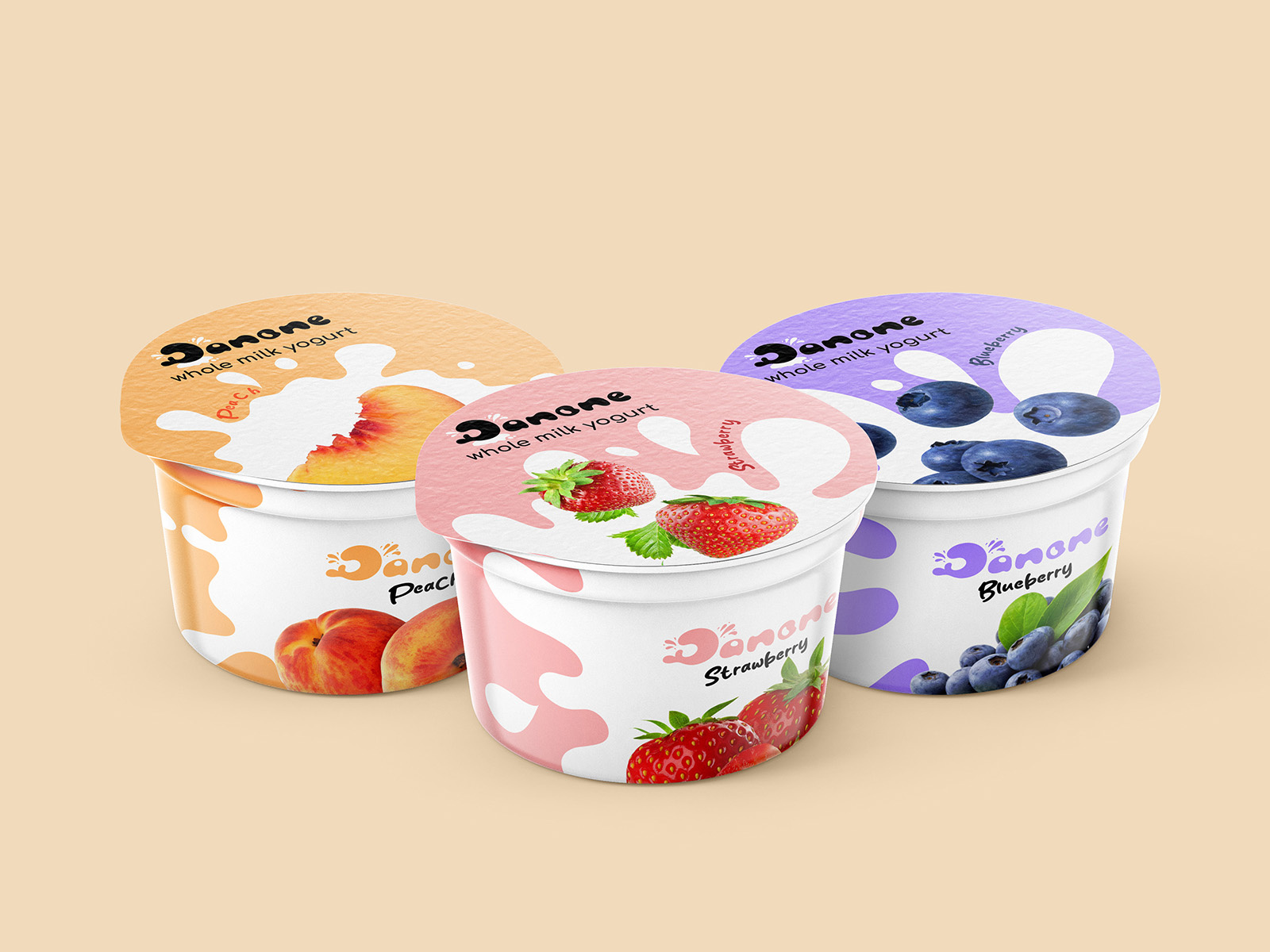 Danone Yogurt Rebrand (Passion Project) by Sarra Louzri on Dribbble