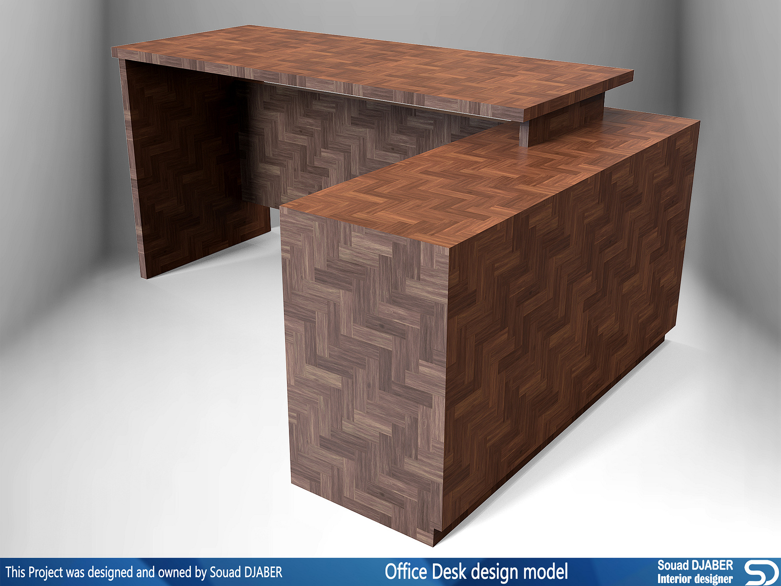 Office desk design model by Souad DJABER on Dribbble