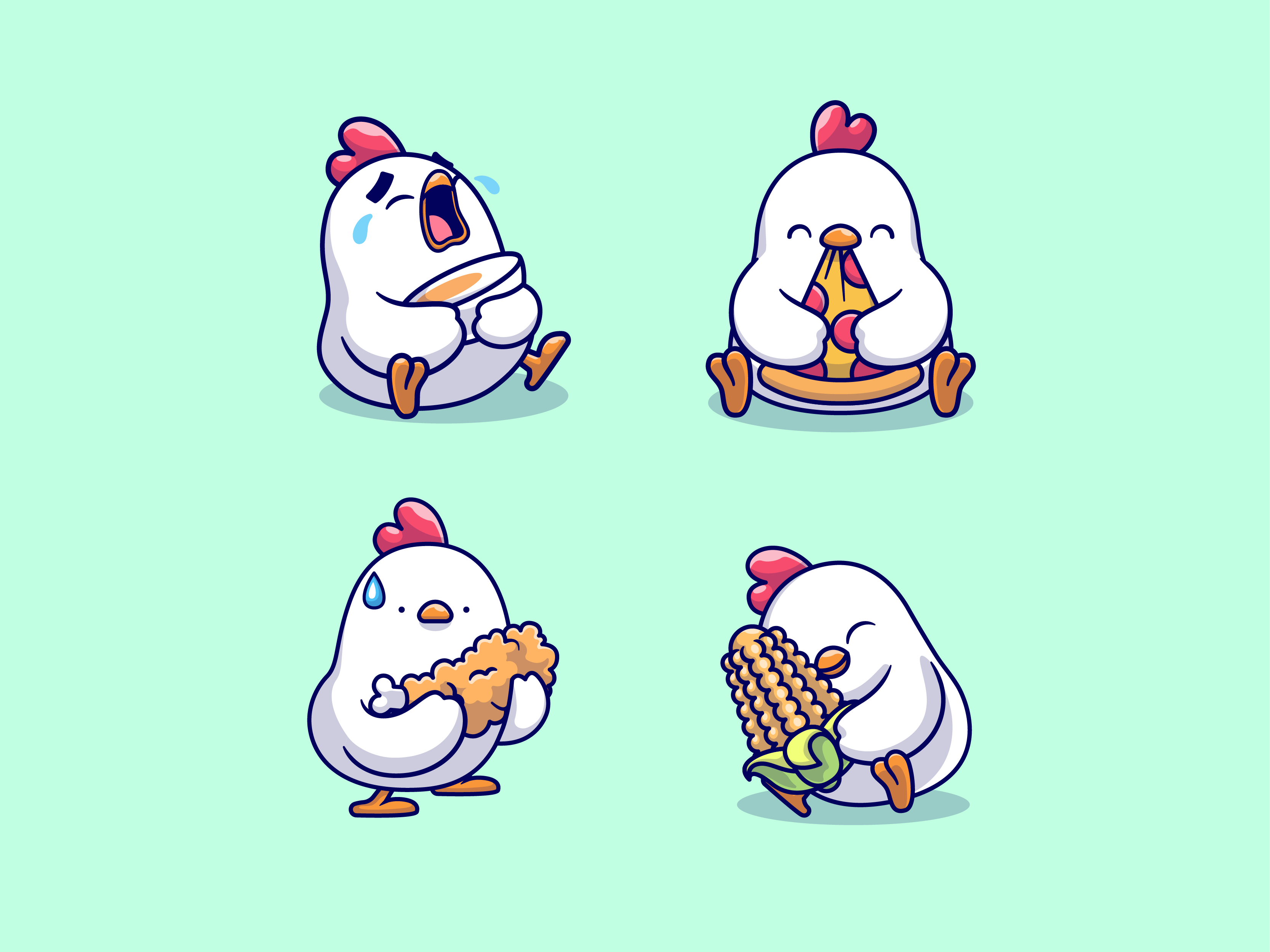 Chicken🐓🍜🍕🍗 by catalyst on Dribbble