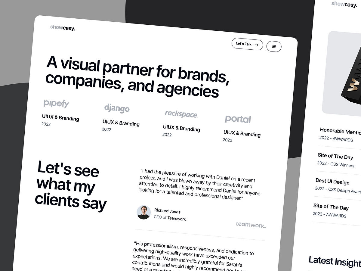 Browse thousands of Testimonial Section images for design inspiration ...