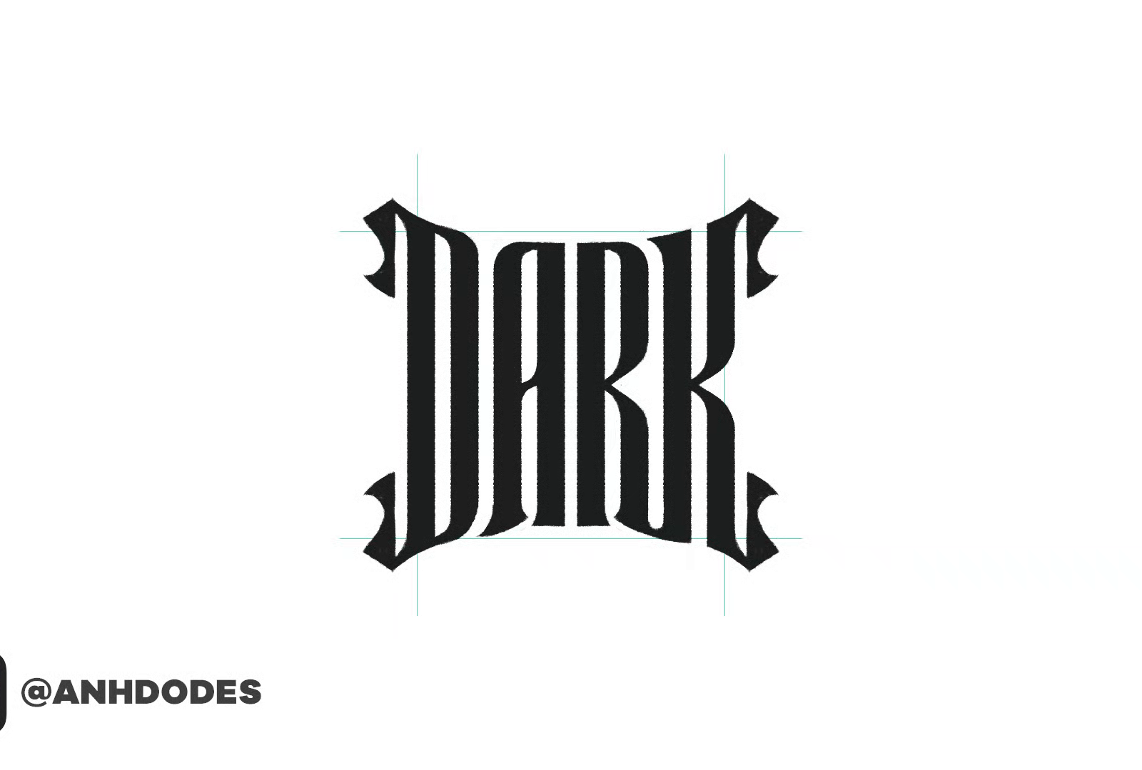 Lettering DARK typography logotype design process by by Anh Do - Logo ...