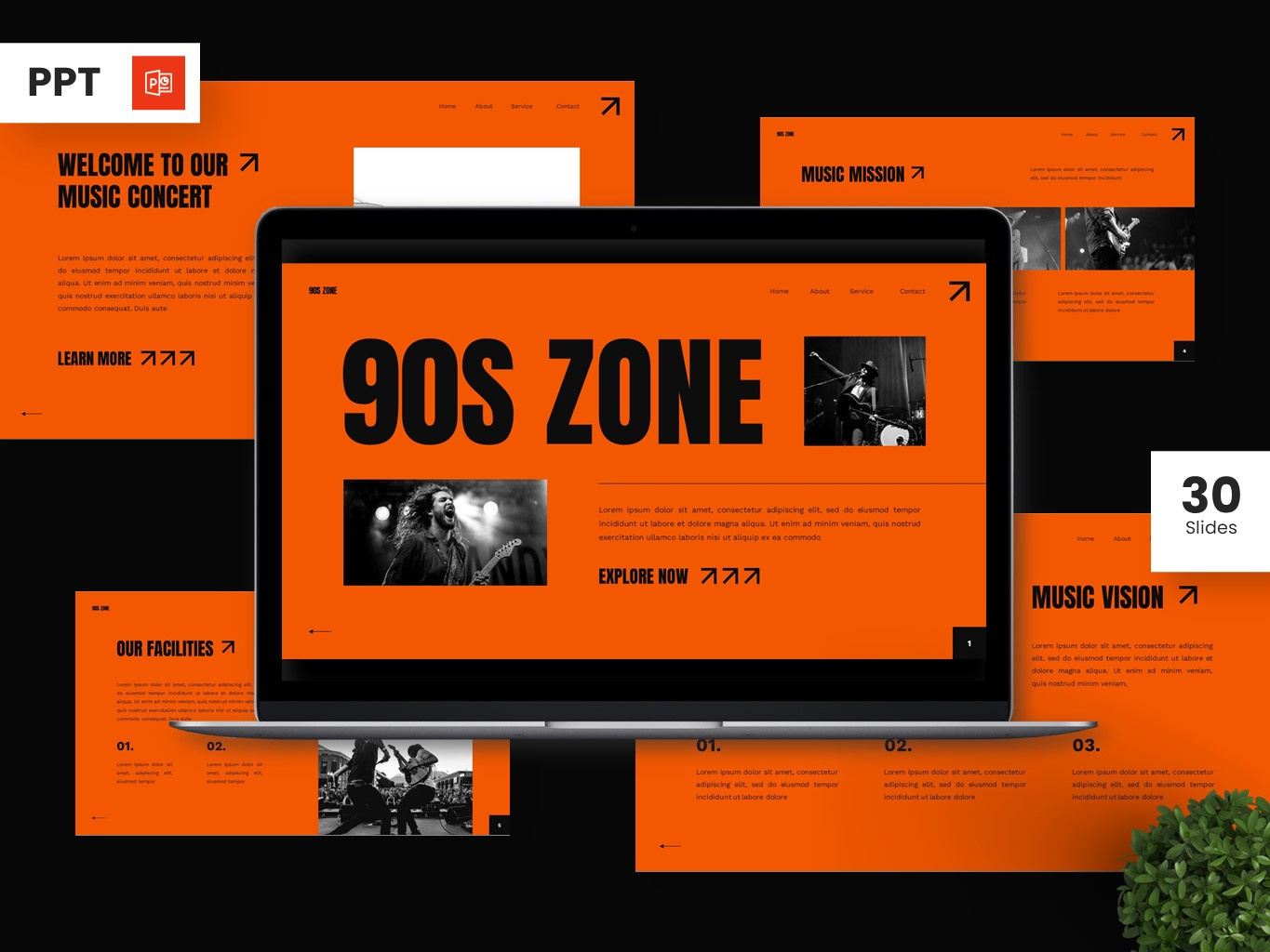 90s Zone - Music Powerpoint Templates by Deepslide Studio on Dribbble