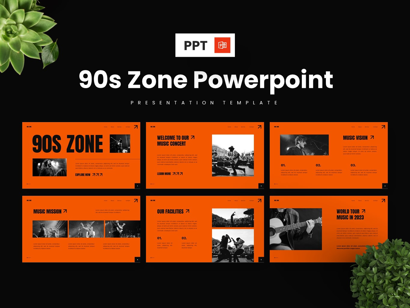 90s Zone - Music Powerpoint Templates by Deepslide Studio on Dribbble