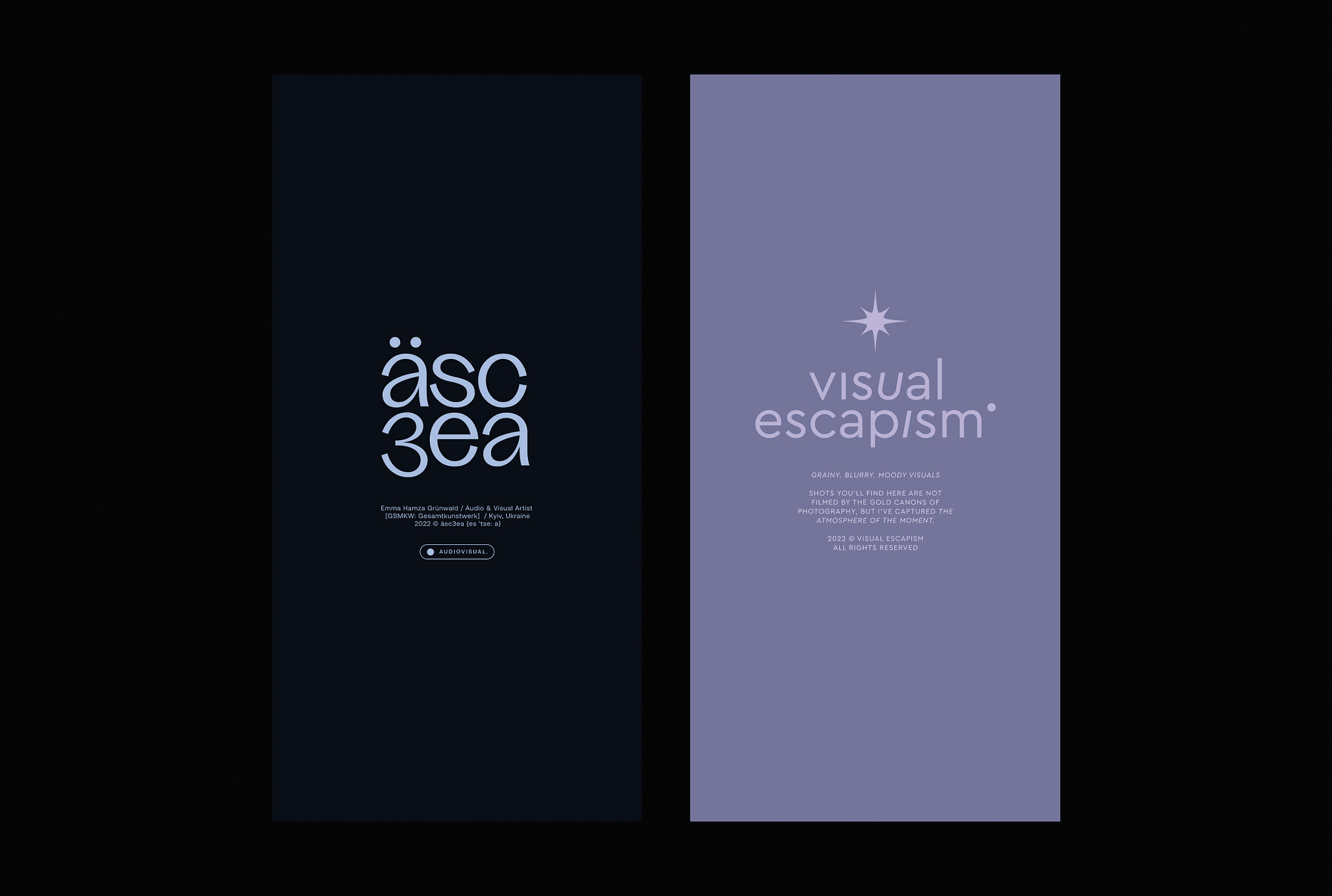 Visual Identity / äsc3ea; visual escapism by [GSMKW: Gesamtkunstwerk ...