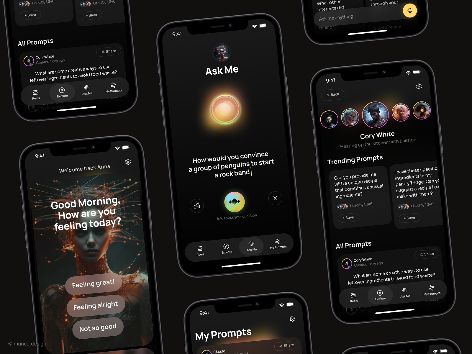 AI-powered social network mobile app Figma UI template by Anna ...