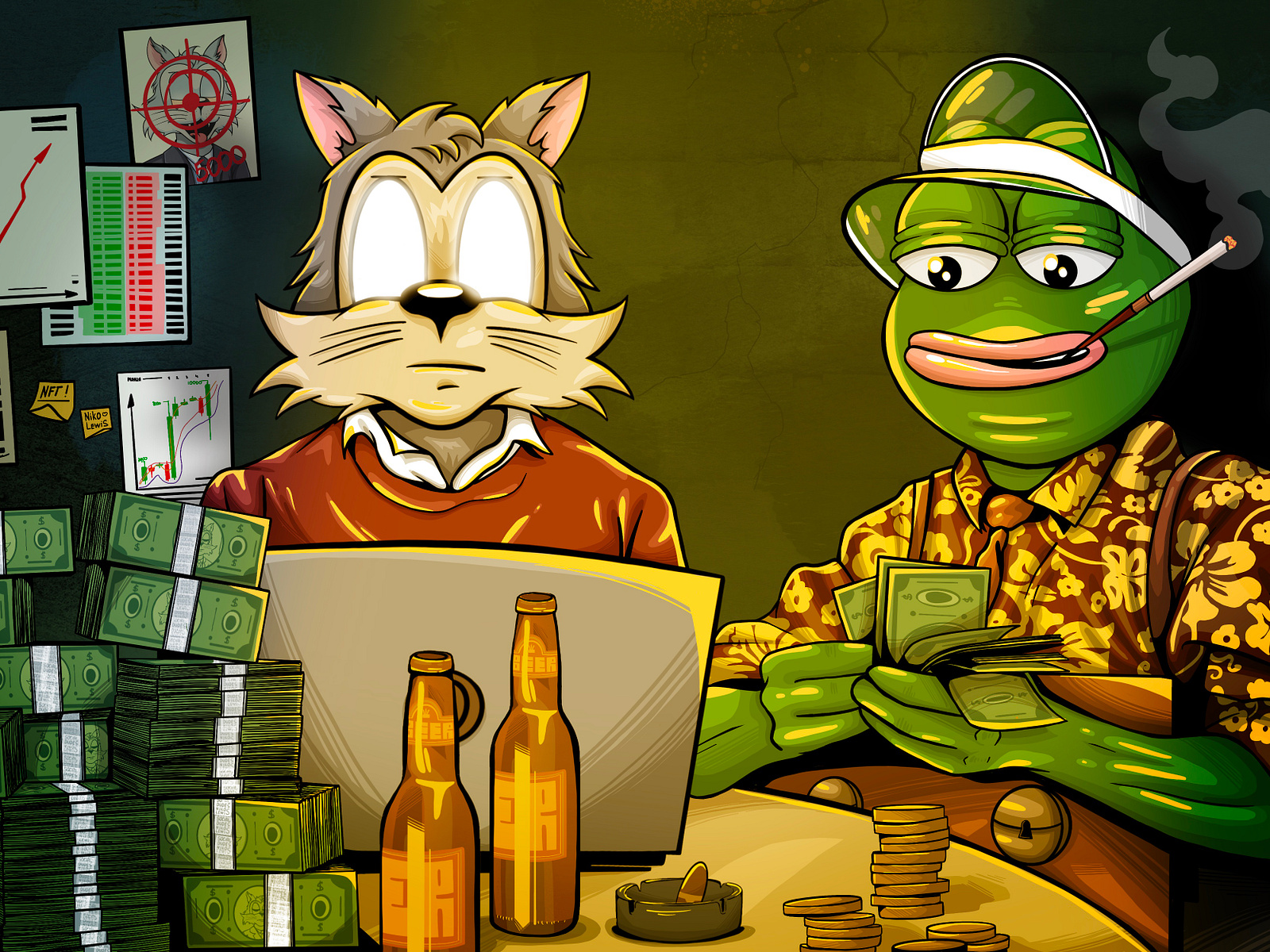 Dude Studios Pepe NFT illustration by Dude Studios on Dribbble