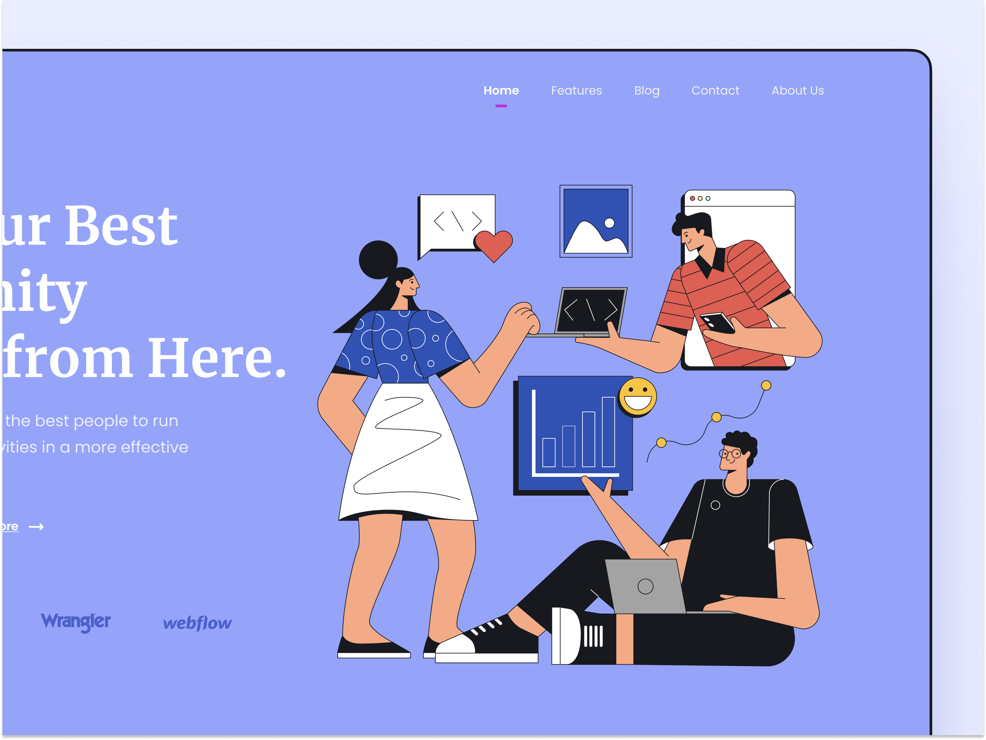 Grori - Hero Illustration by Pixelz on Dribbble