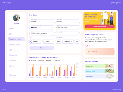 User profile page Web design by Design Safo on Dribbble