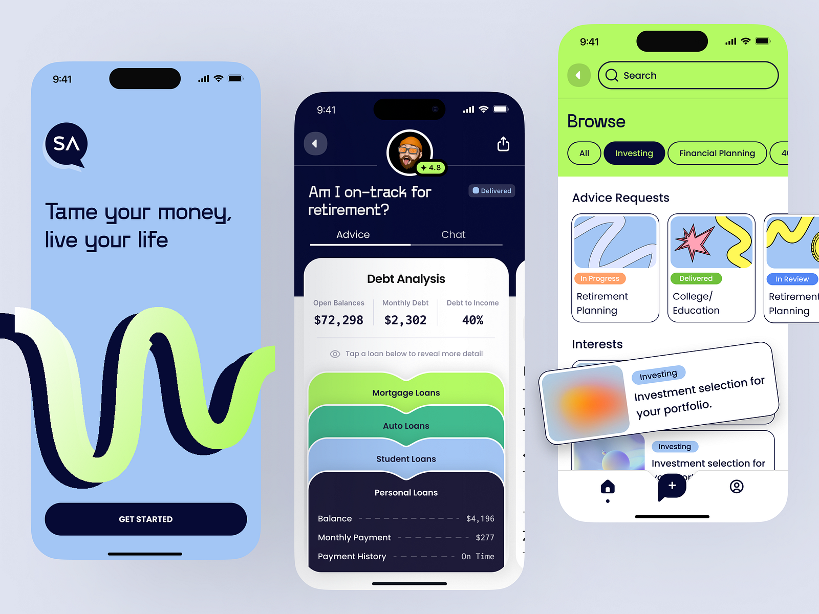 Fin-Tech App by Calibrate Software on Dribbble