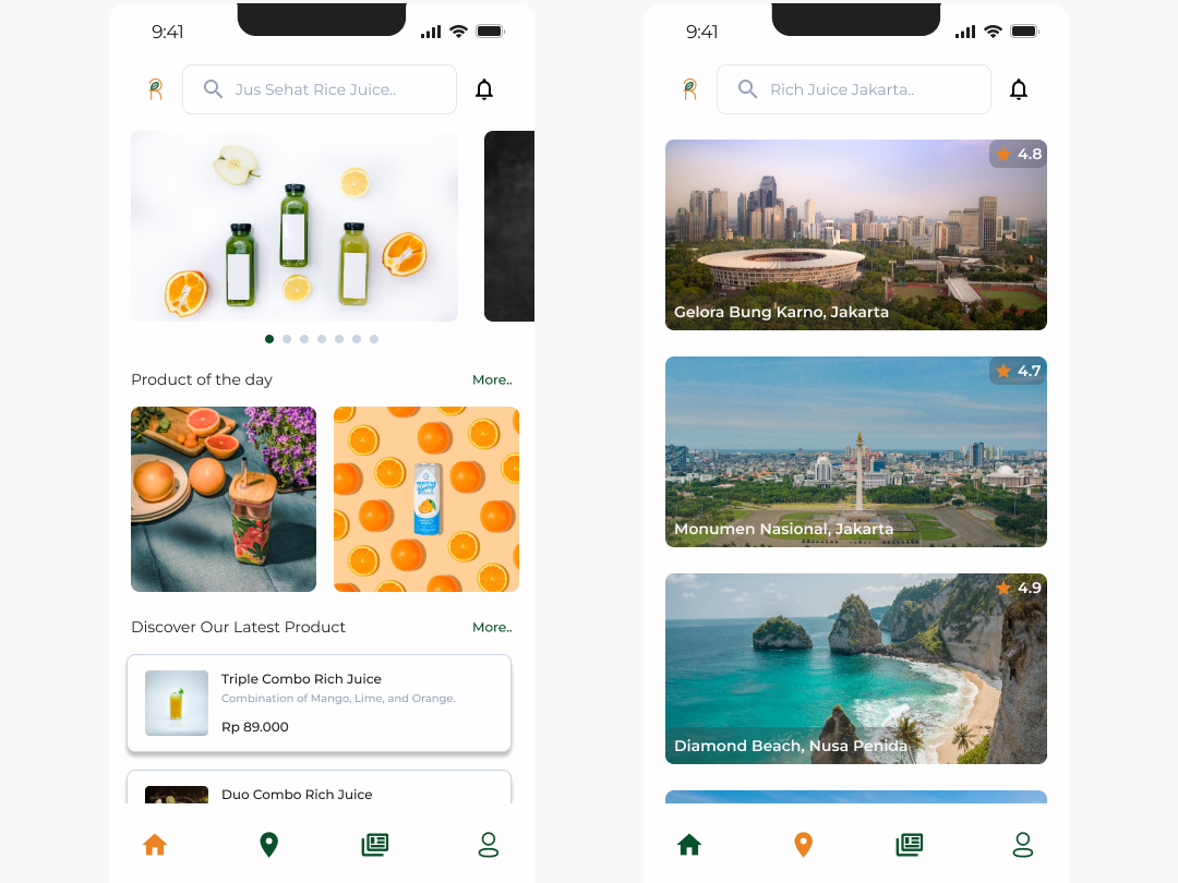 Rich Juice App Design by Neil Christian on Dribbble