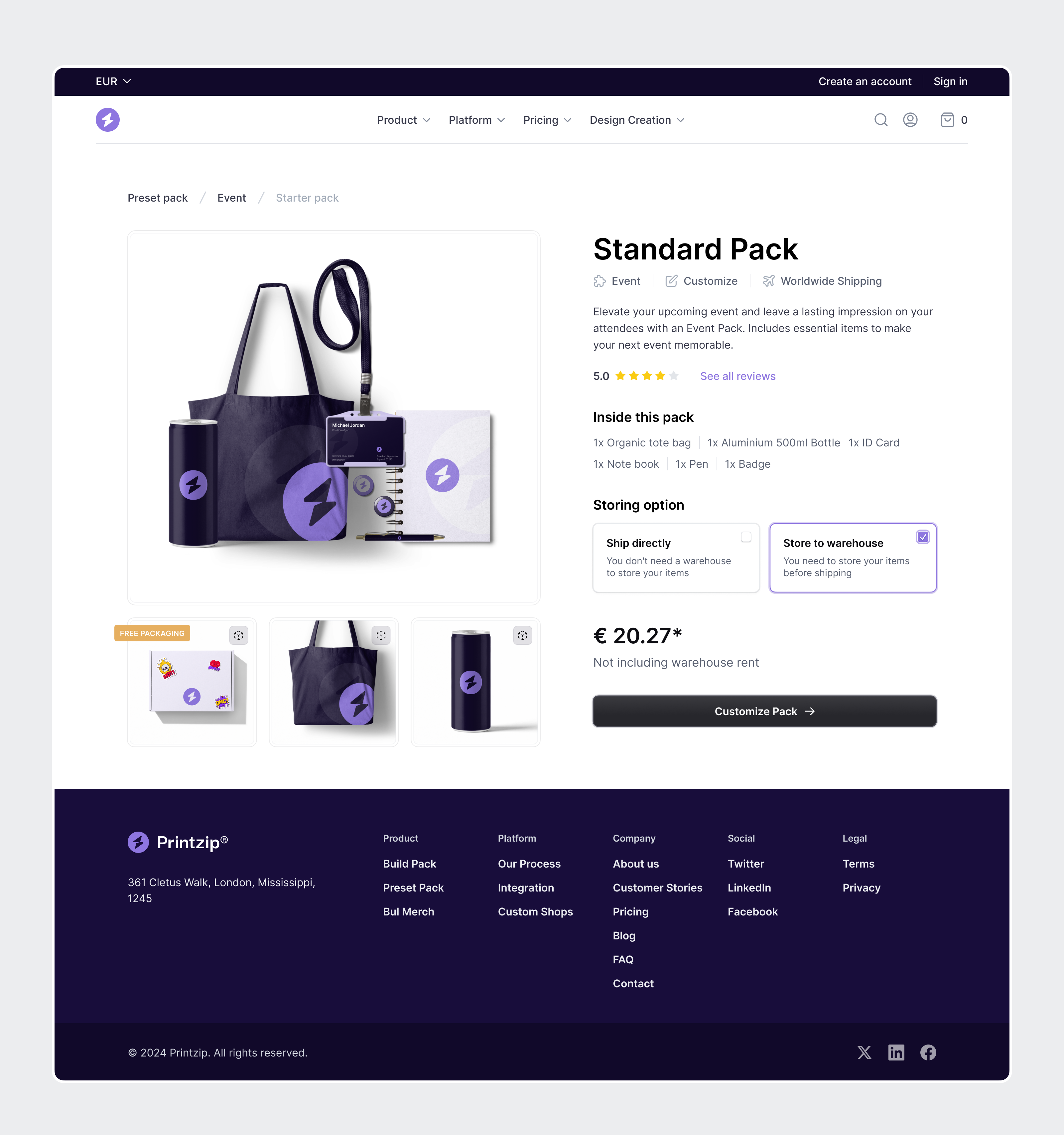 Merch Website – Merch Pack Details by Firman JP for Vektora on Dribbble