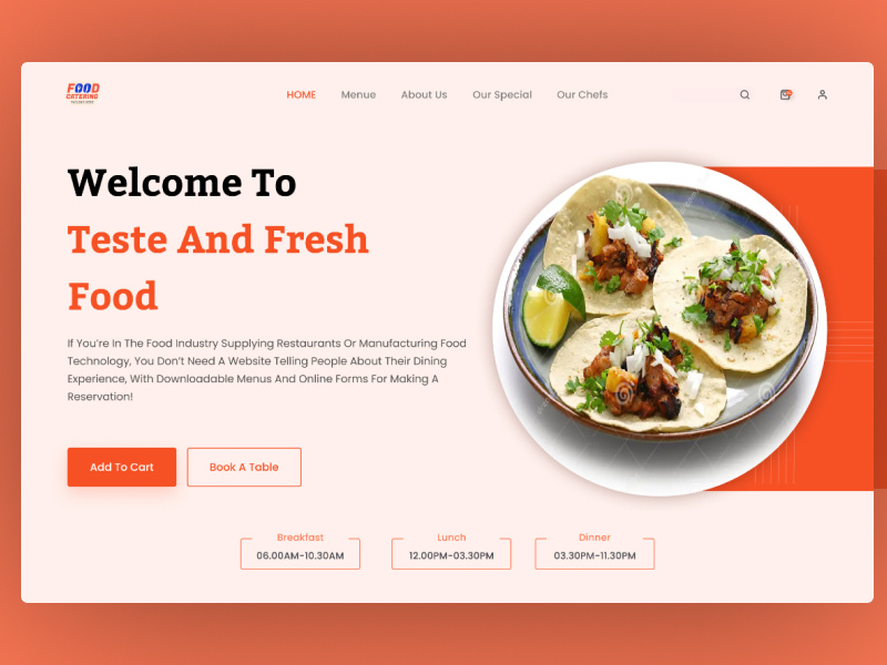 Food website Template UI design by MD Miraj Maiilk on Dribbble