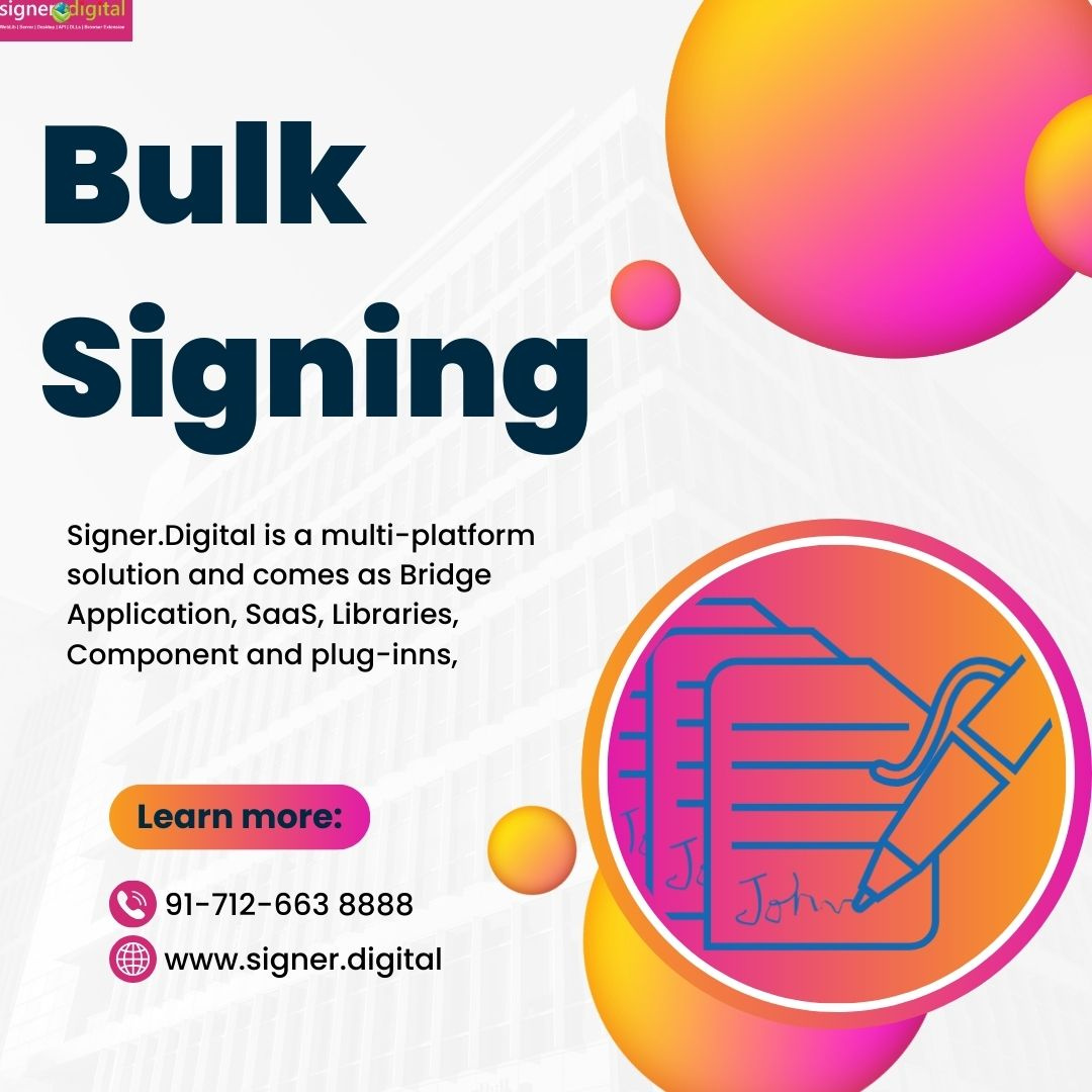 Effortless Bulk Signing with by signerdigital12 on Dribbble