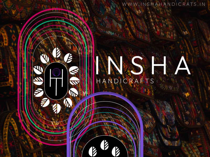 INSHA HANDICRAFTS LOGO & POSTER by Tirth Vaghasiya on Dribbble