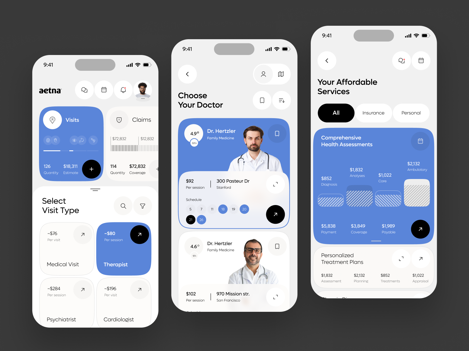 Aetna Health – Medical Insurance App by RonDesignLab ⭐️ on Dribbble