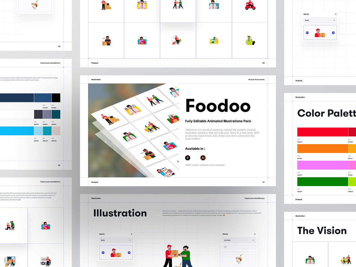 Foodoo - Food and Delivery Illustration Pack by Milo for Korsa on Dribbble