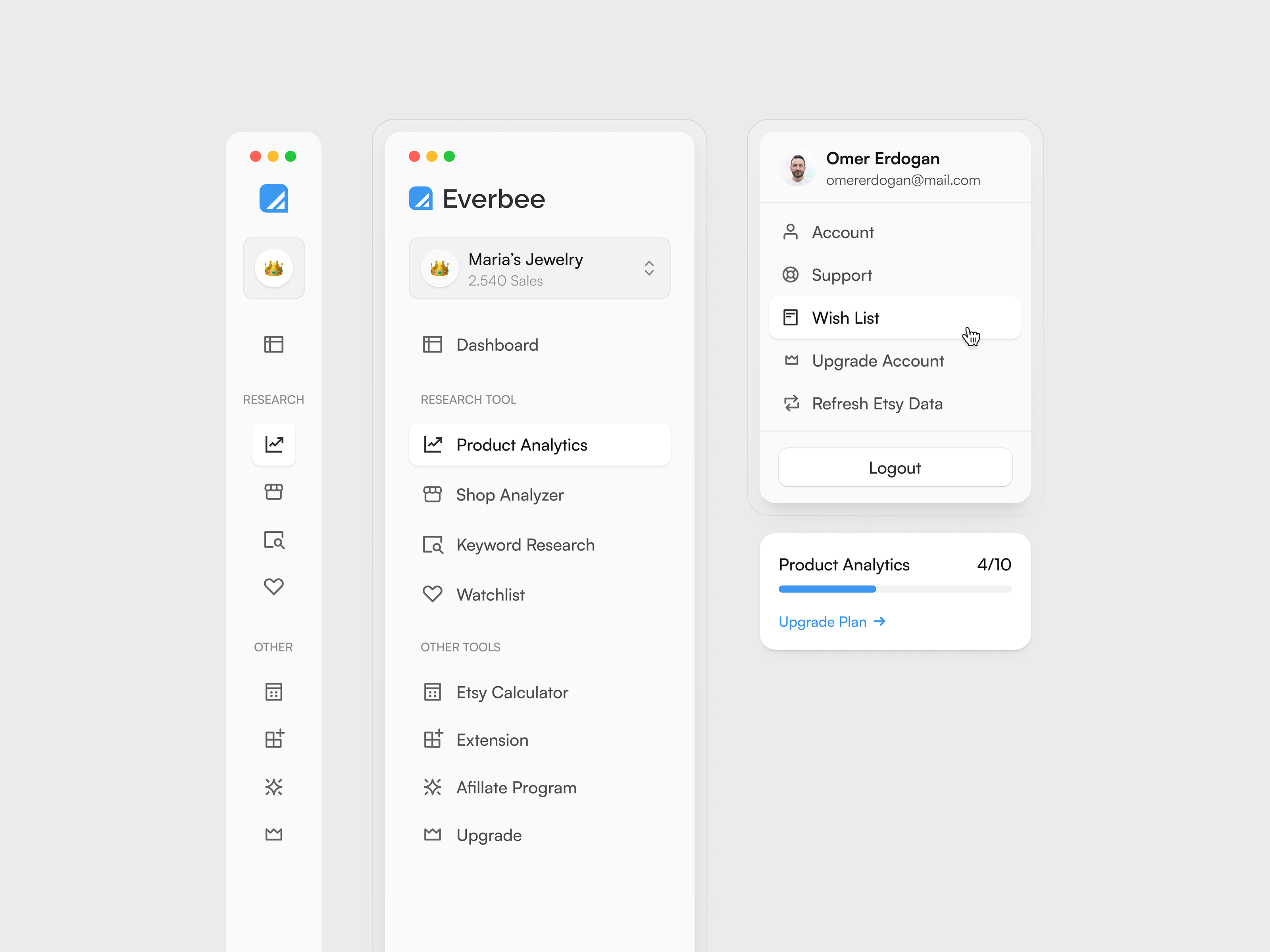 Sidebar Navigation Design by Omer Erdogan on Dribbble