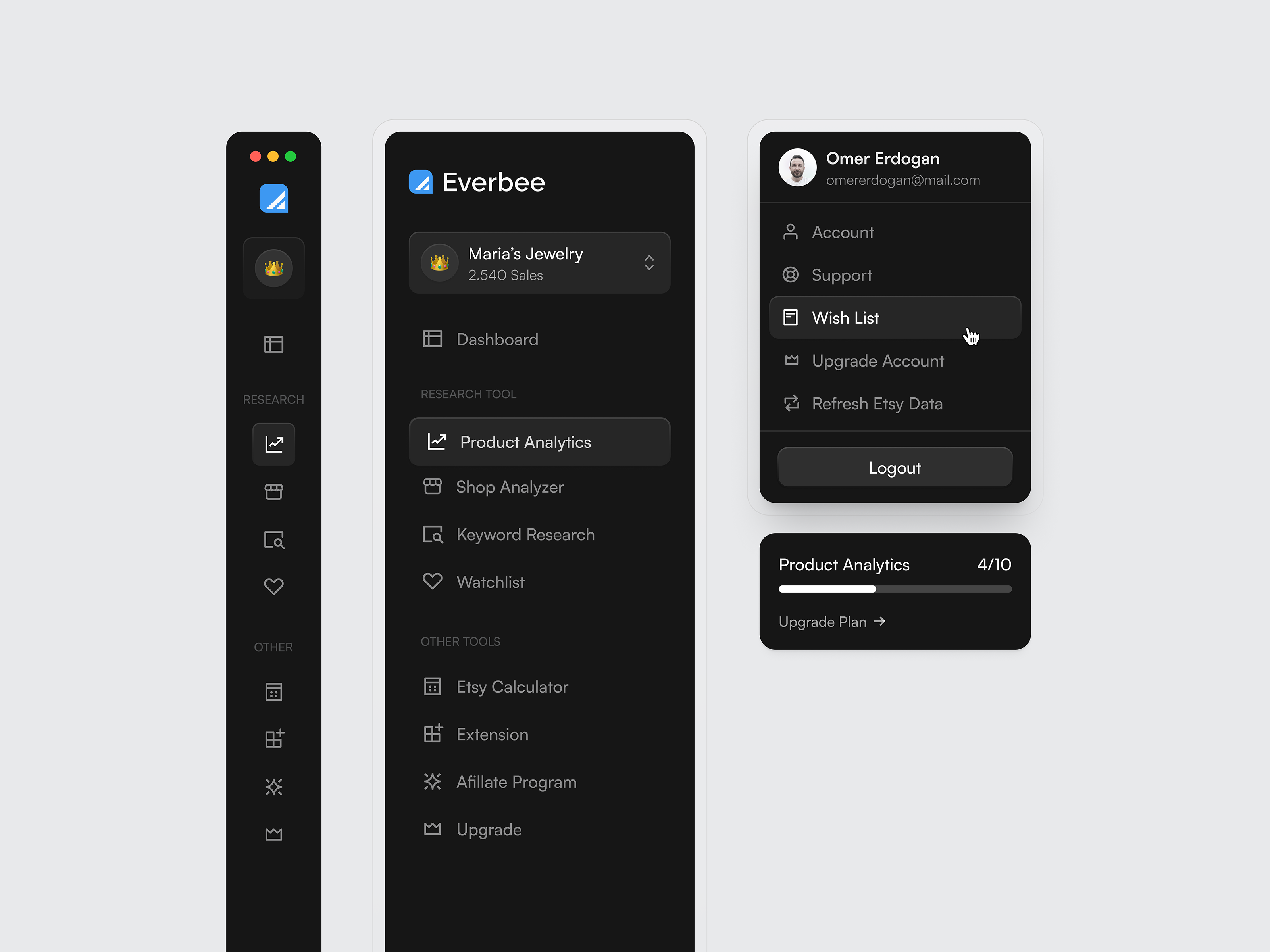 Sidebar Navigation Design by Omer Erdogan on Dribbble