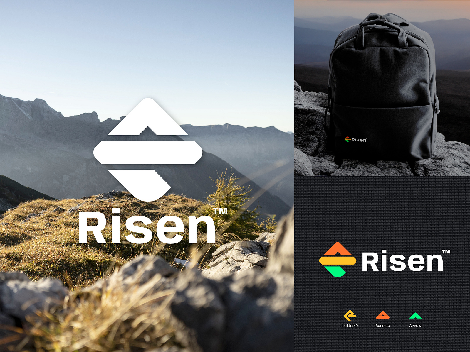 Risen logo design by SimonfelDesign™ on Dribbble