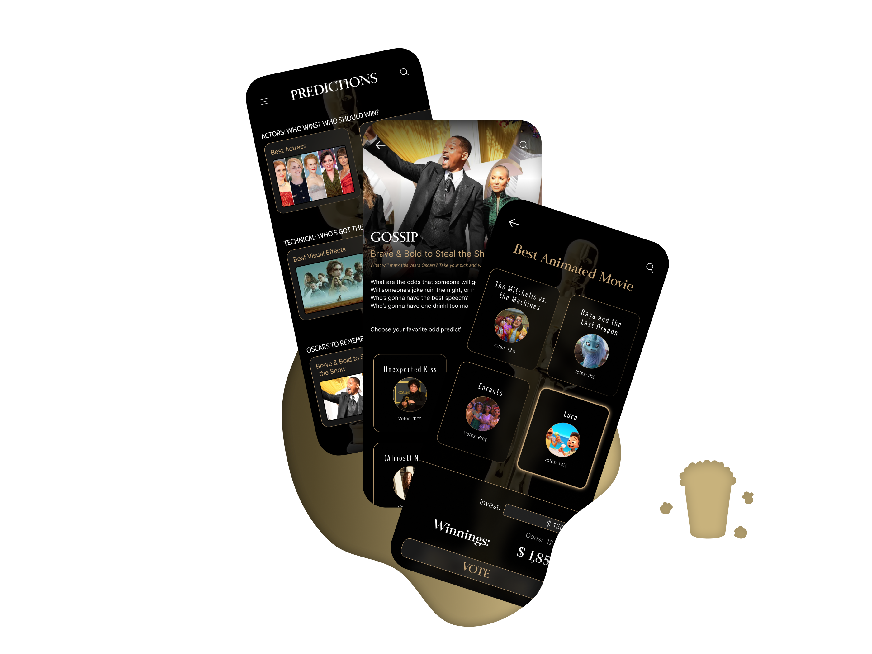 UI Challenge: Oscars Predictions App by McKnight Media on Dribbble
