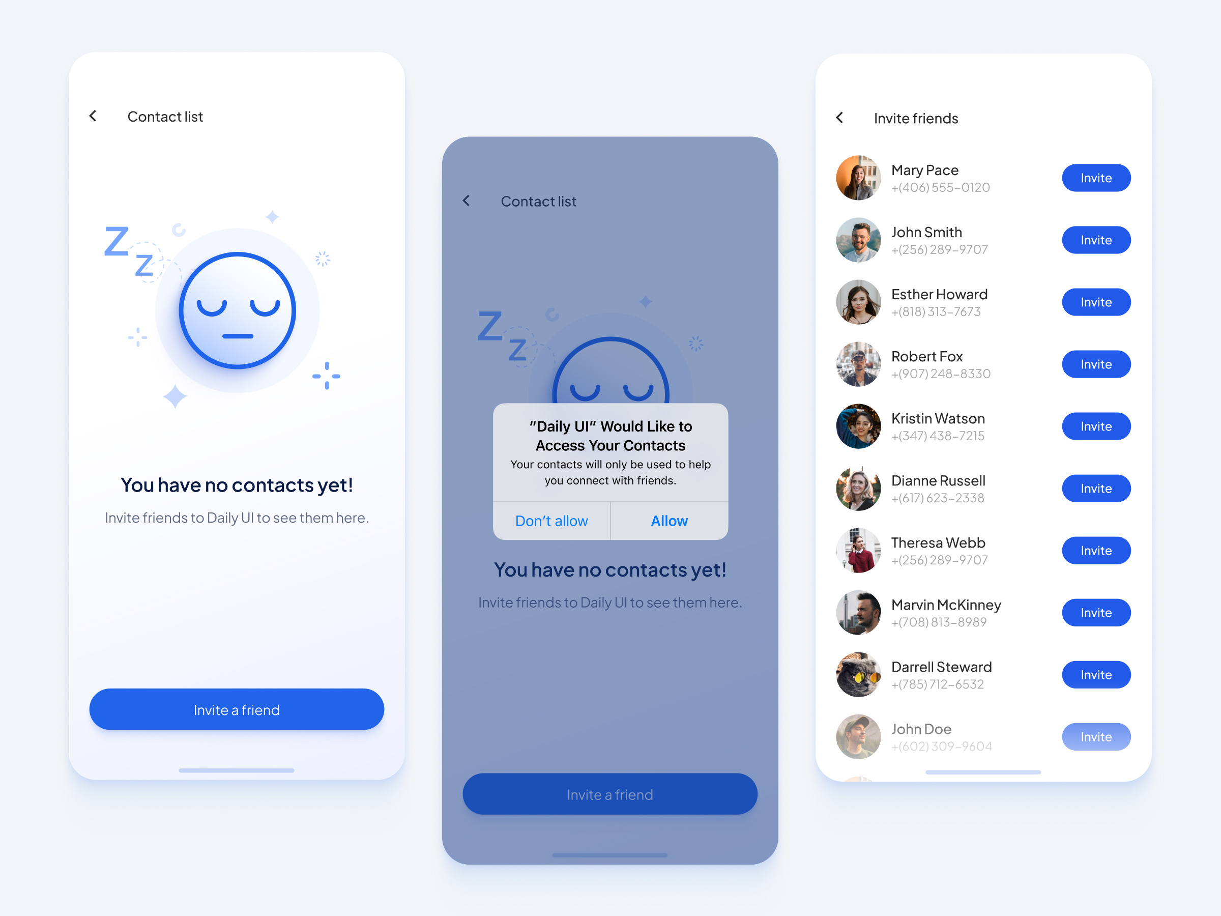 Daily UI #52 - Invite friends screen by Veronica K on Dribbble