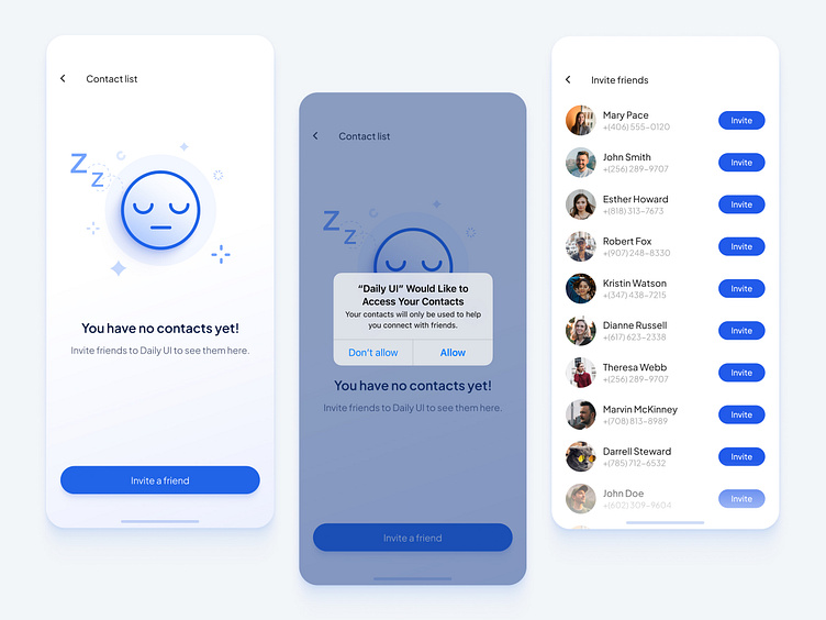 Daily UI #52 - Invite friends screen by Veronica K on Dribbble
