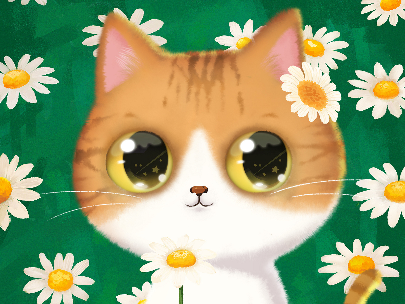 #cat palette 008🎨 daisy cat🐱🌼 by Tinvird on Dribbble
