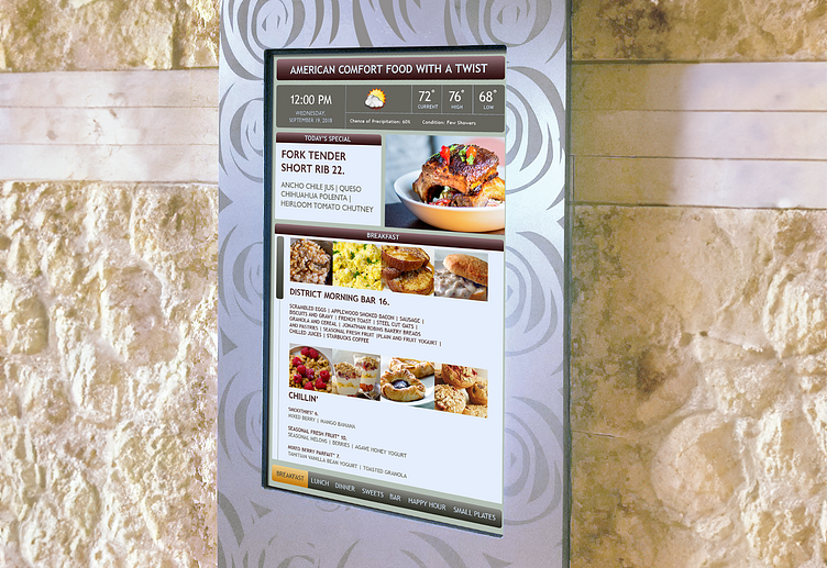 District Restaurant Touchscreen Menu by Cara Arendt on Dribbble
