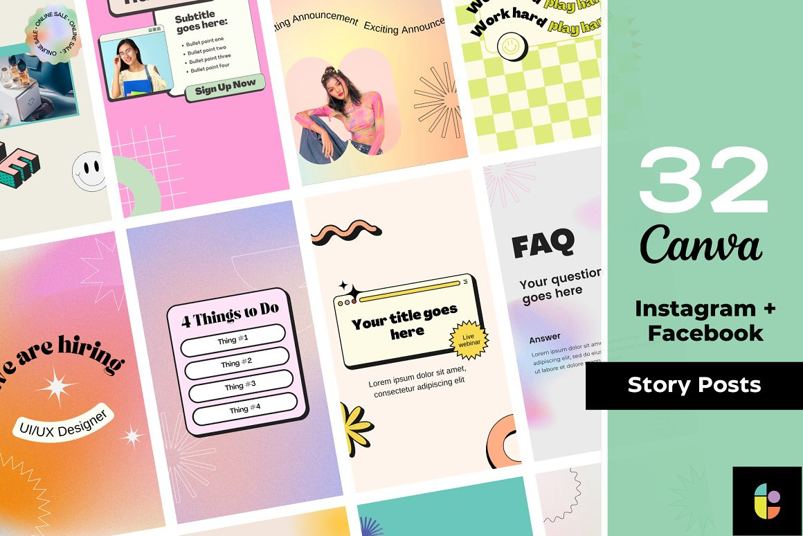 32 Instagram Story Templates Canva by Social Media Templates & Themes ...