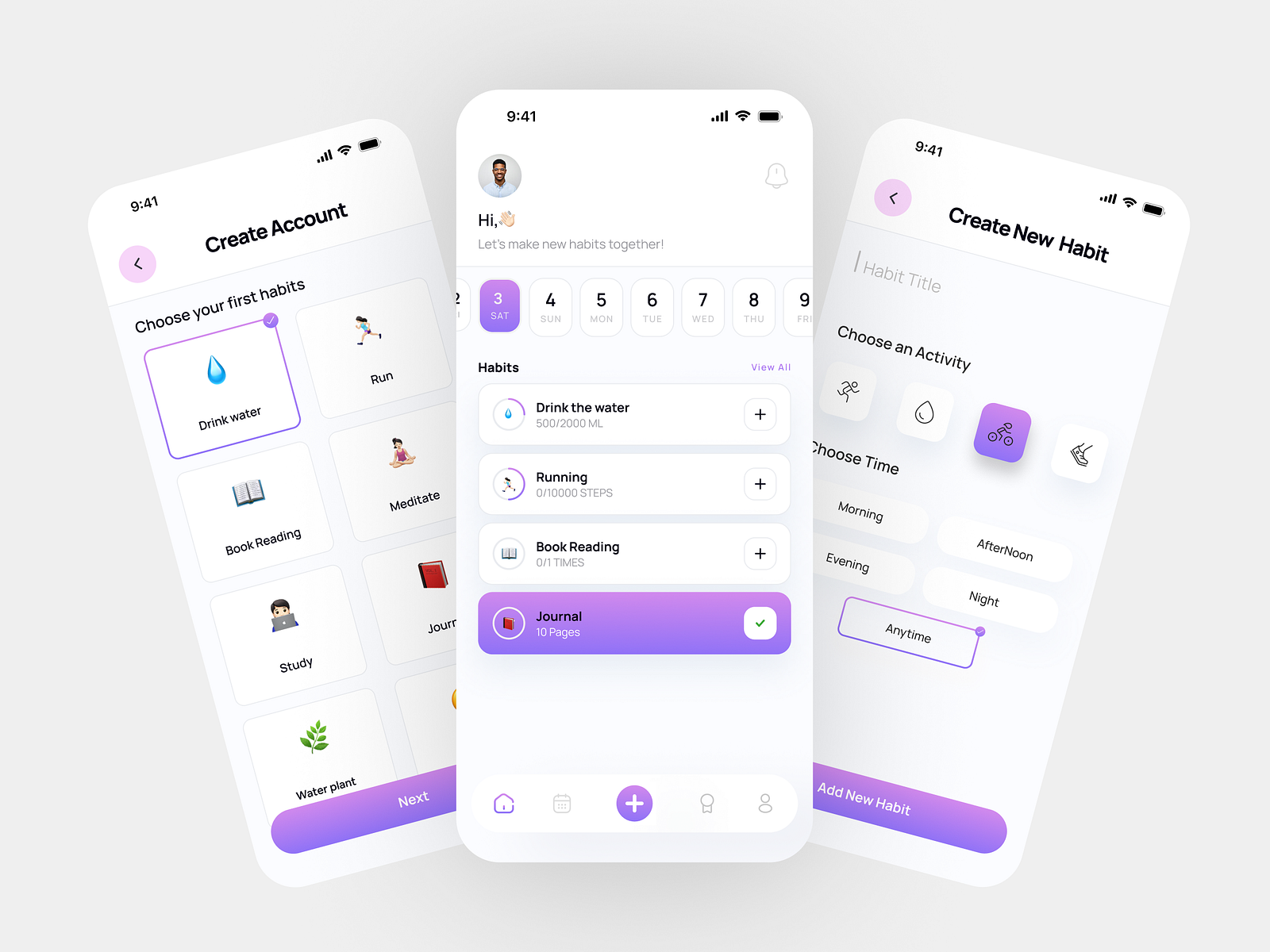 Habit Tracker App UI/UX Design by Husnain Jaleel on Dribbble