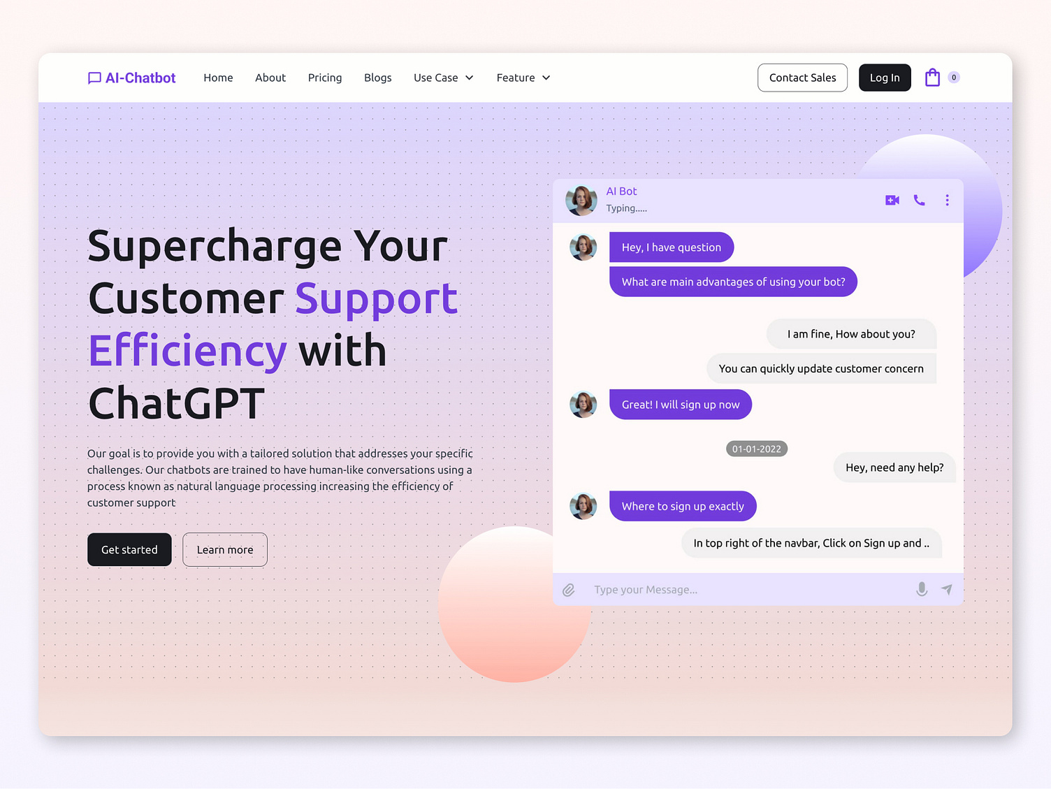 AI Chatbot Website Template by Factor Theme on Dribbble