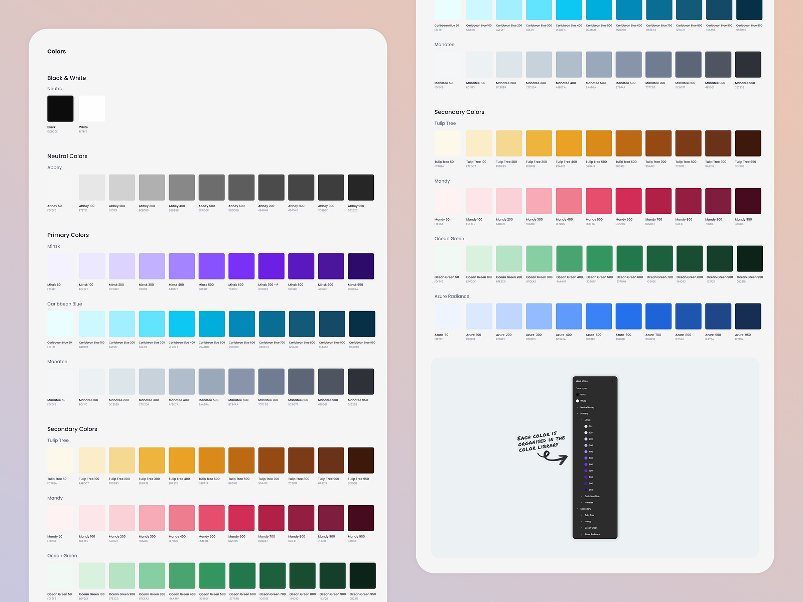 Design System @Figma // Colors by George Prentzas on Dribbble