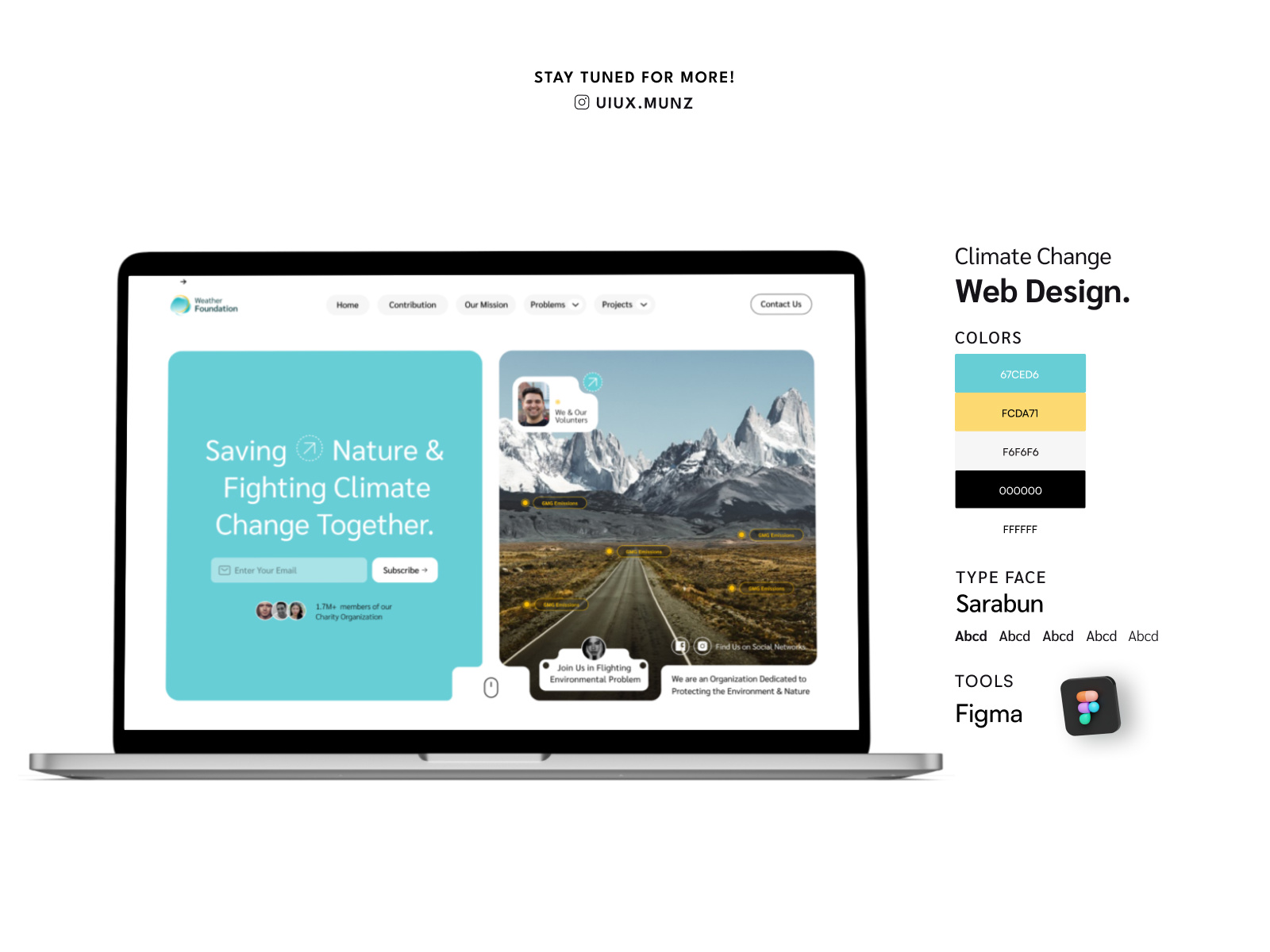 Climate Change Web Design by Muneeza Hussain on Dribbble