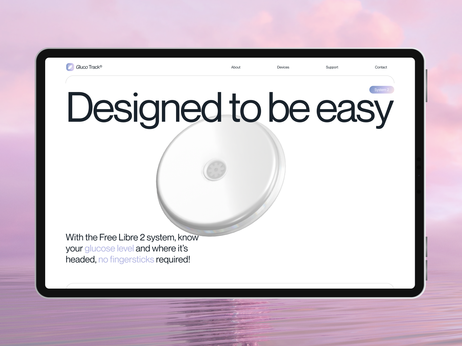 GlucoTrack® Medical Website/ Healthcare Landing Page / Animation by ...
