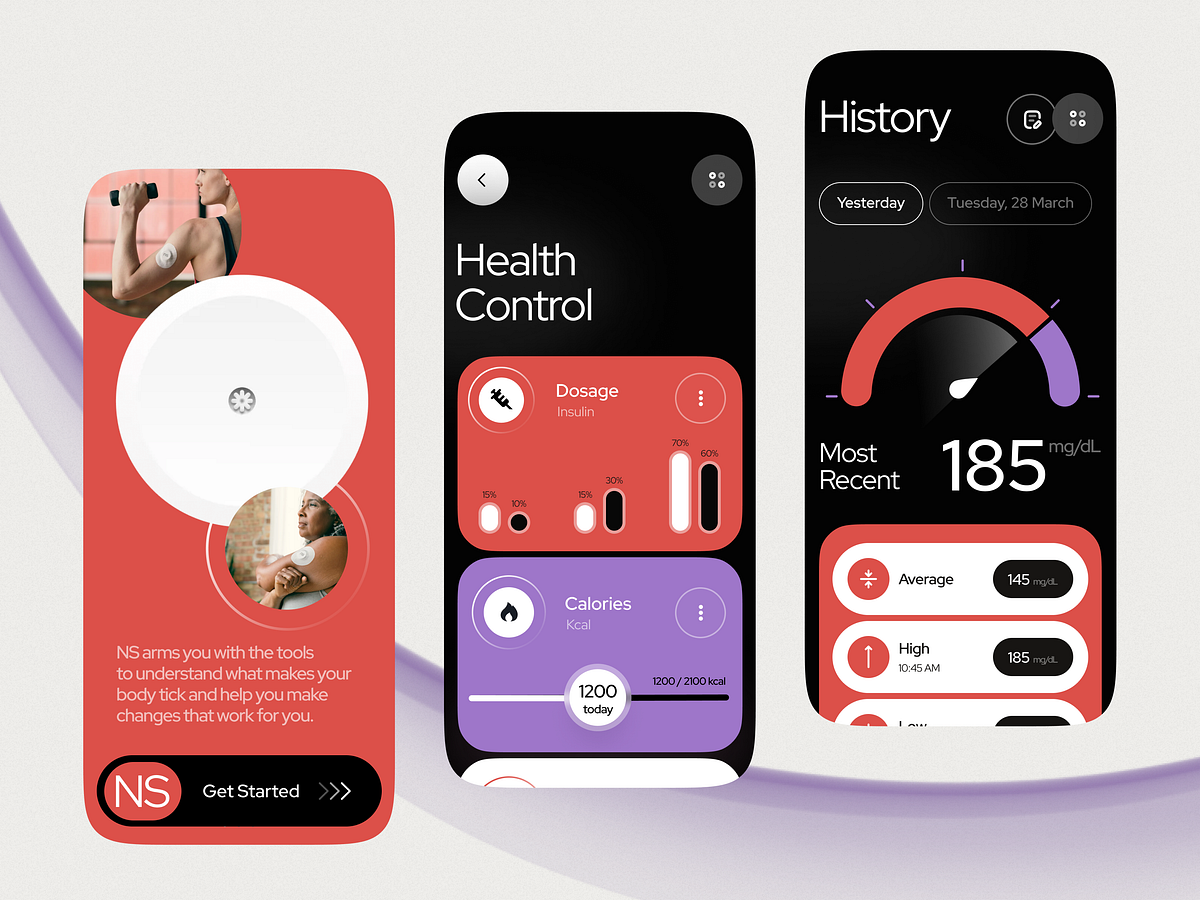 Healthcare service - Mobile app by Anastasia Golovko on Dribbble