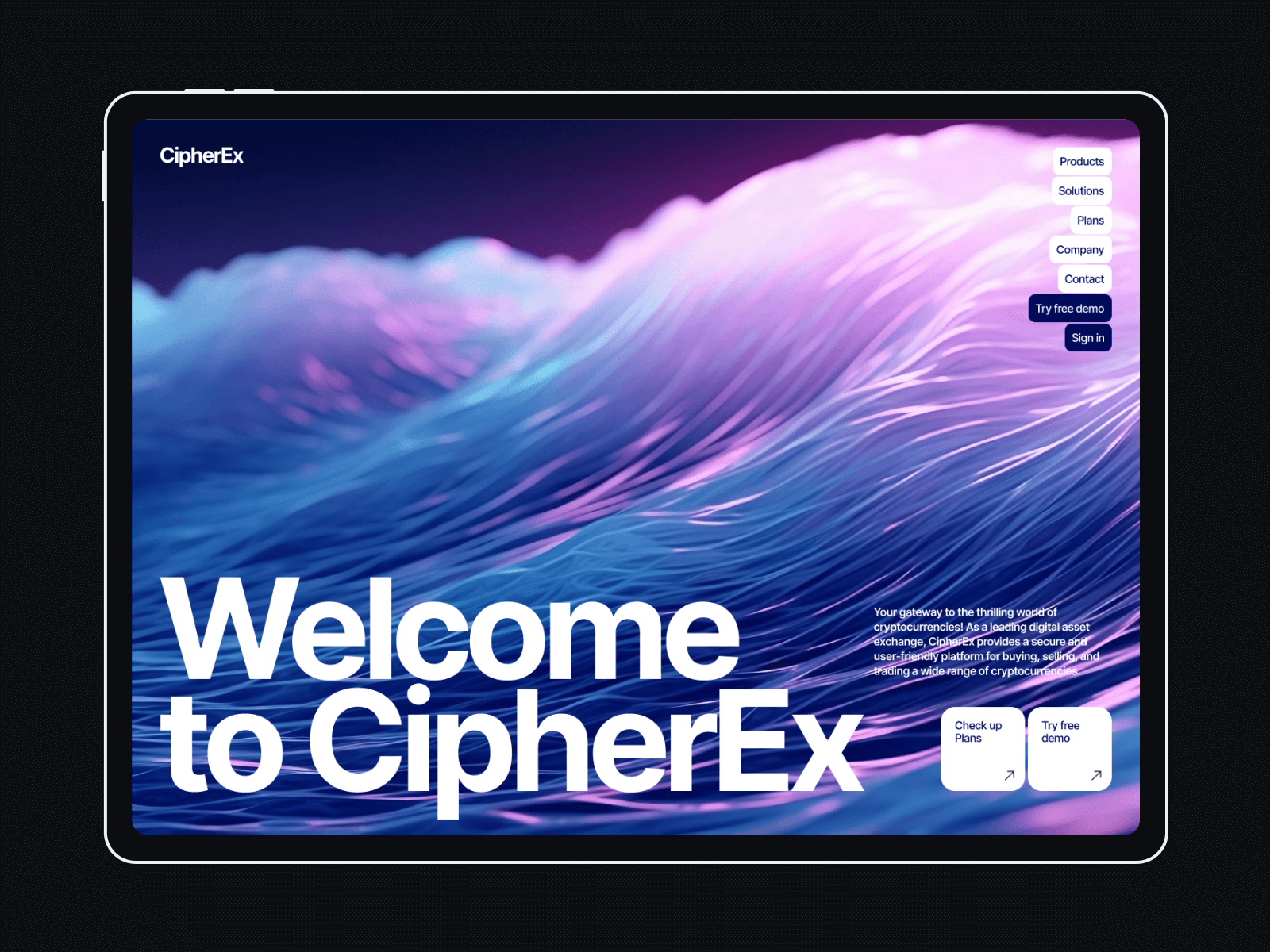 CipherEx - website concept by NineNinjas on Dribbble