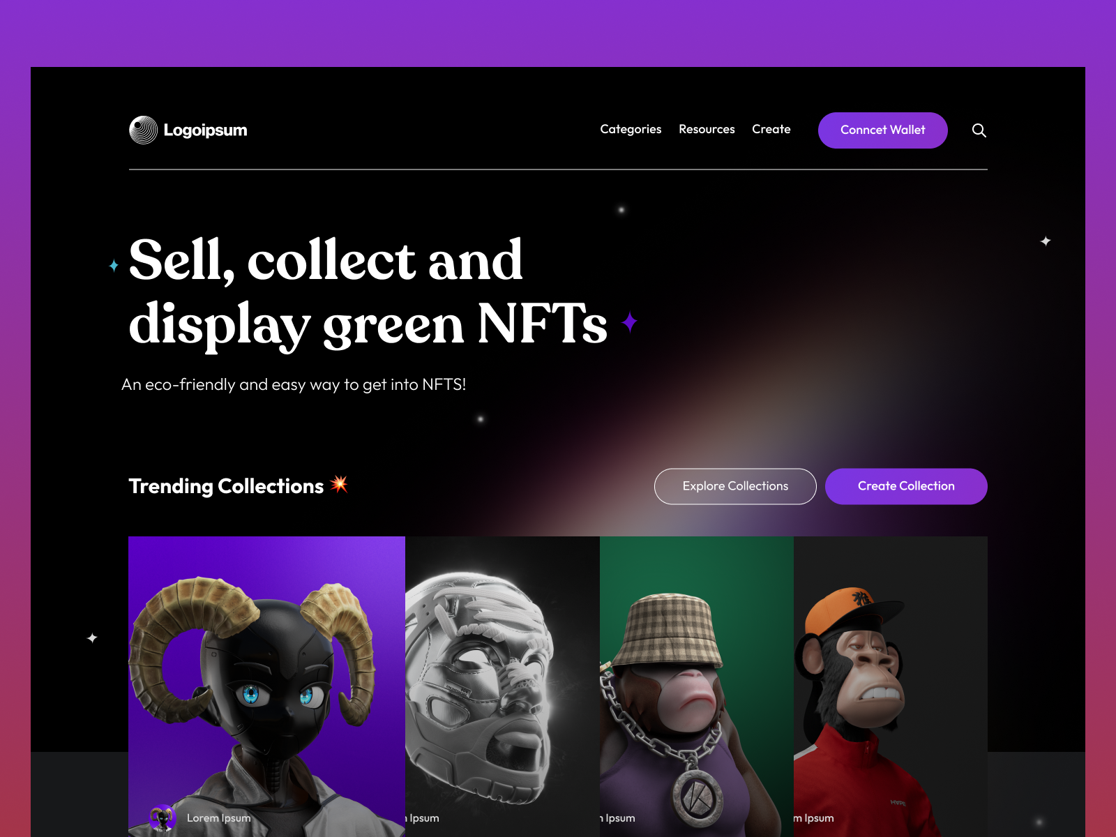 Green NFT Marketplace UI Design by serene on Dribbble