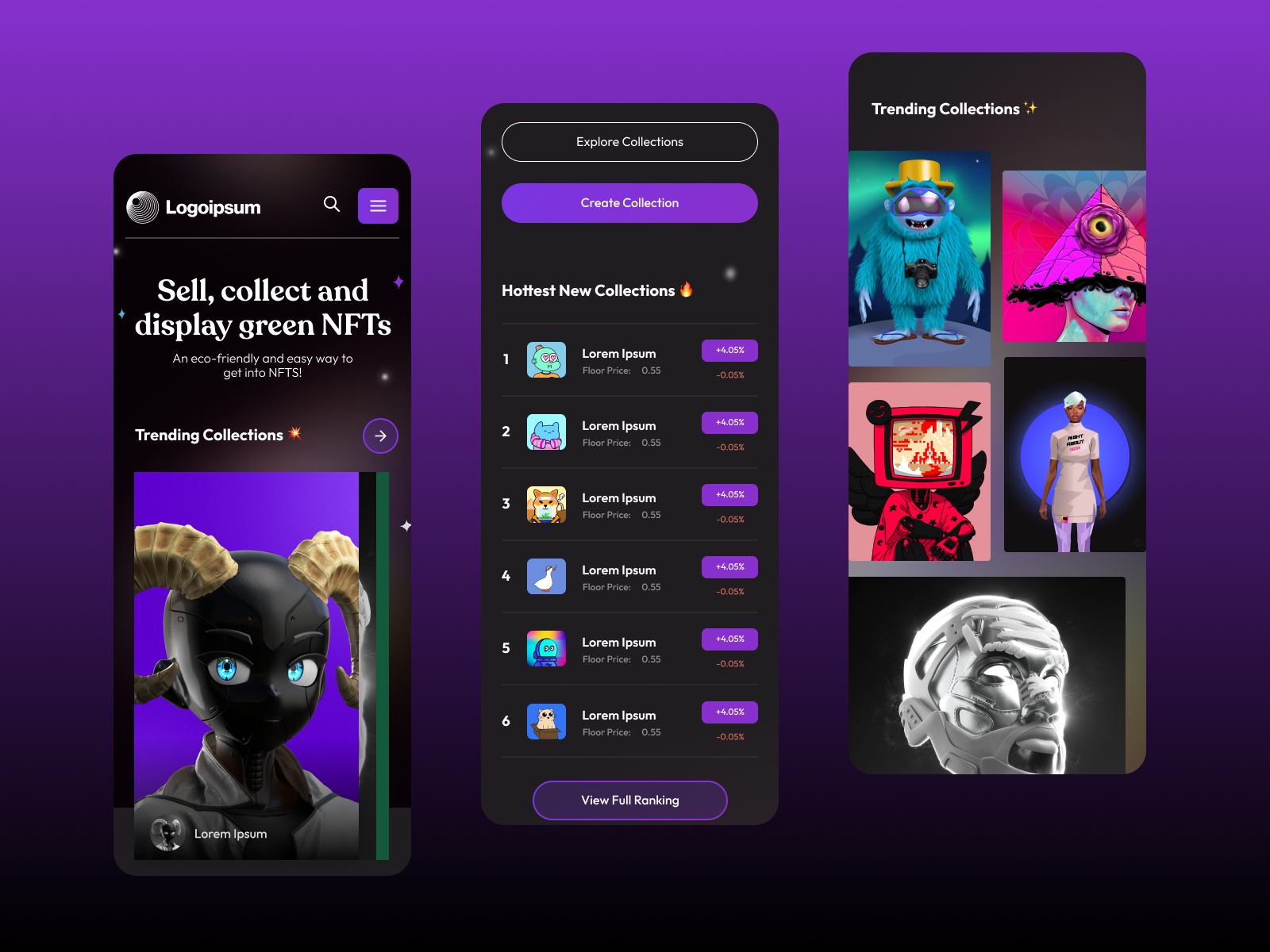 Green NFT Marketplace UI Design by serene on Dribbble