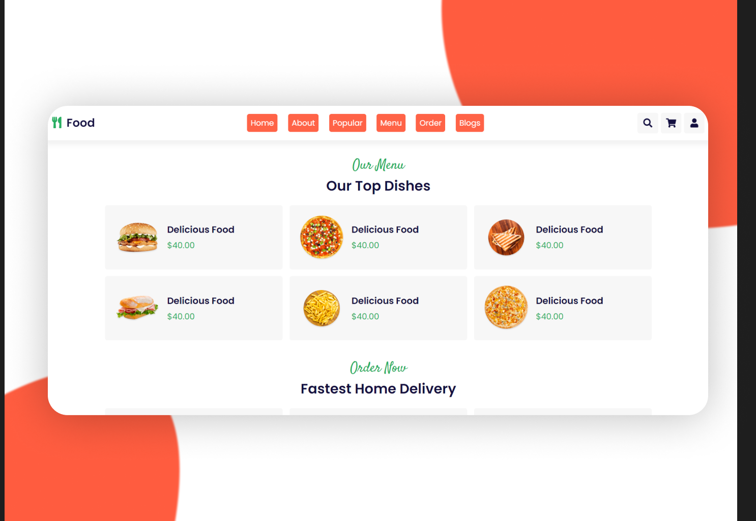 Fast Food UI Design by Asma Zaib on Dribbble
