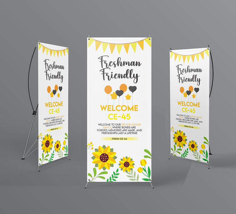 Welcome Degree 45 Standee Design by Sumair Designs on Dribbble