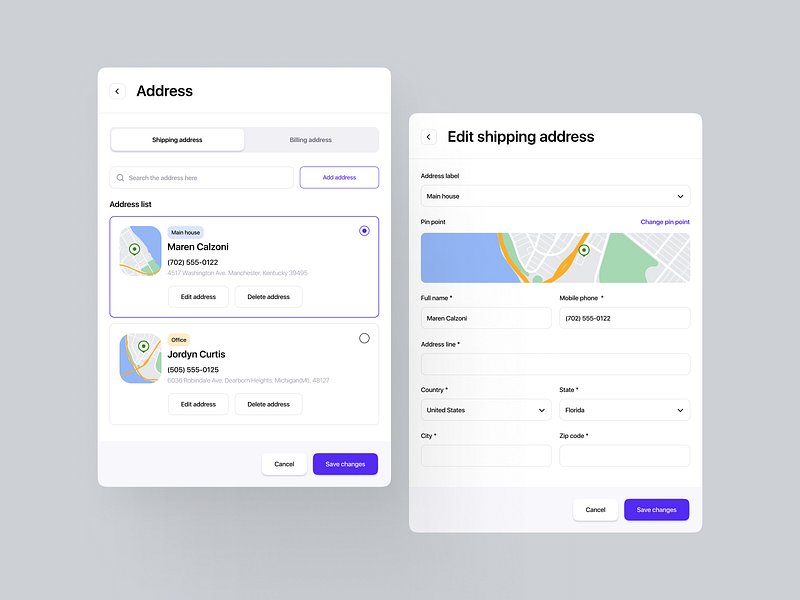 Browse thousands of Address Form images for design inspiration | Dribbble