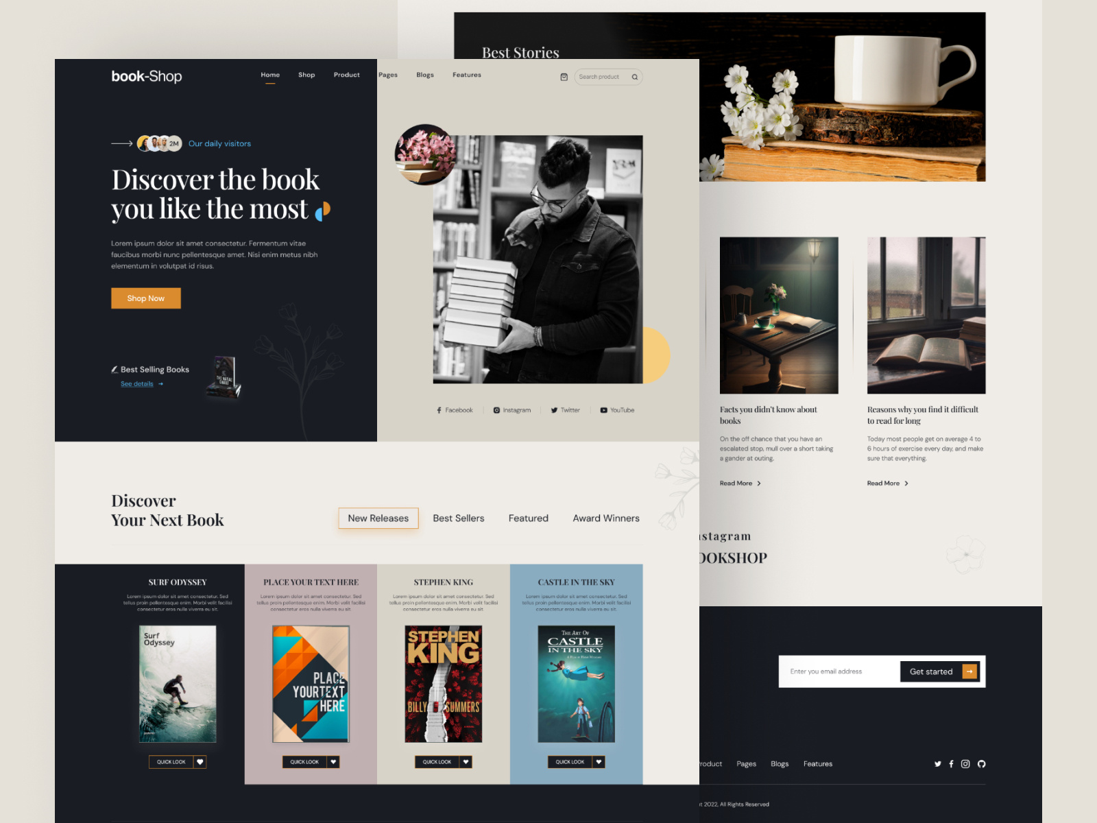 Bookshop landing page Design by Sharmin Akter Diti on Dribbble
