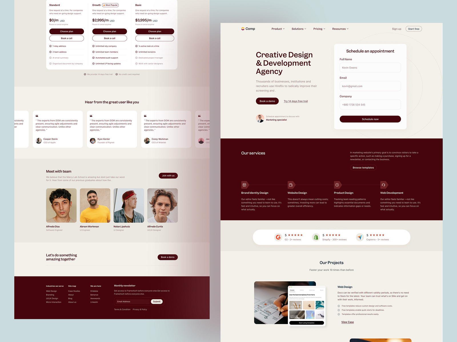 Marketing Landing Page UI kit | Landing Page by Ofspace UX/UI on Dribbble