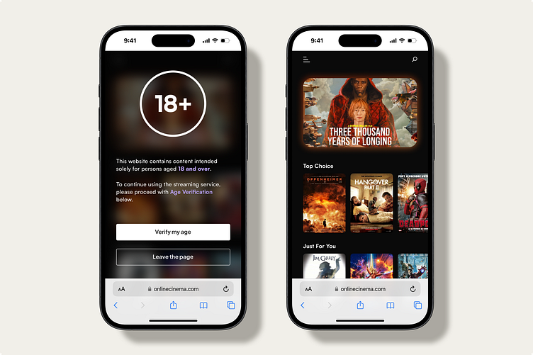18+ Content Screen by Elina Kim on Dribbble