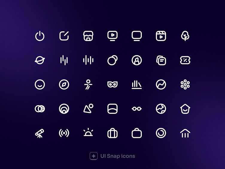 ⚡Week 4 - Designing Cool Interface icons by UI Snap on Dribbble
